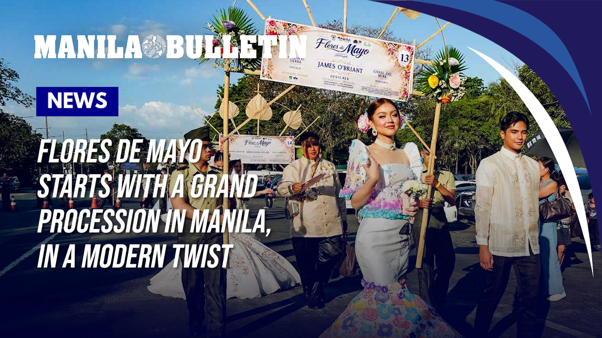 Flores de Mayo starts with a grand procession in Manila, in a modern twist
