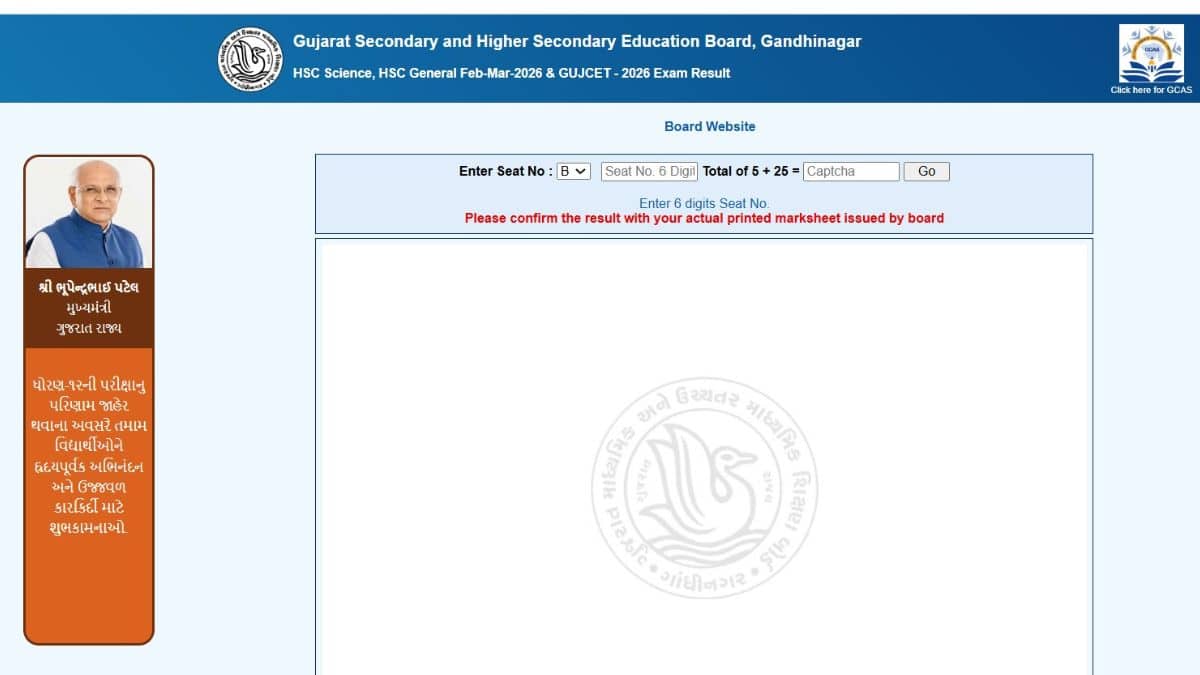 Gujarat Board HSC result 2026 out at gseb.org, direct link to check here