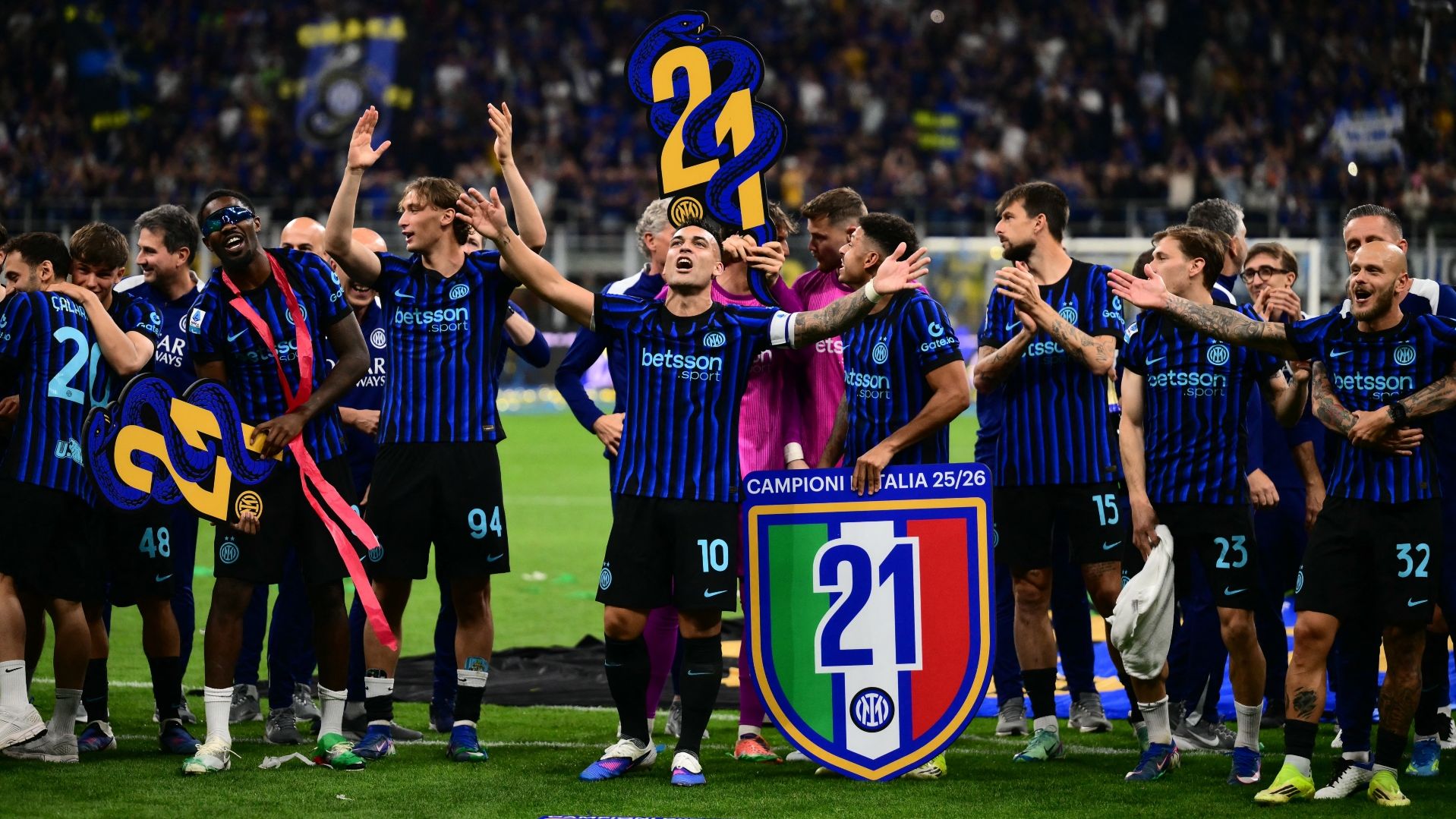 Inter campione d'Italia, i complimenti di Milan e Juventus