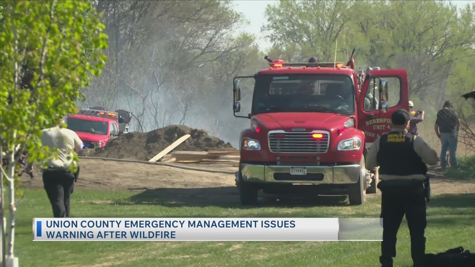 Union County emergency management issues warning after wildfire