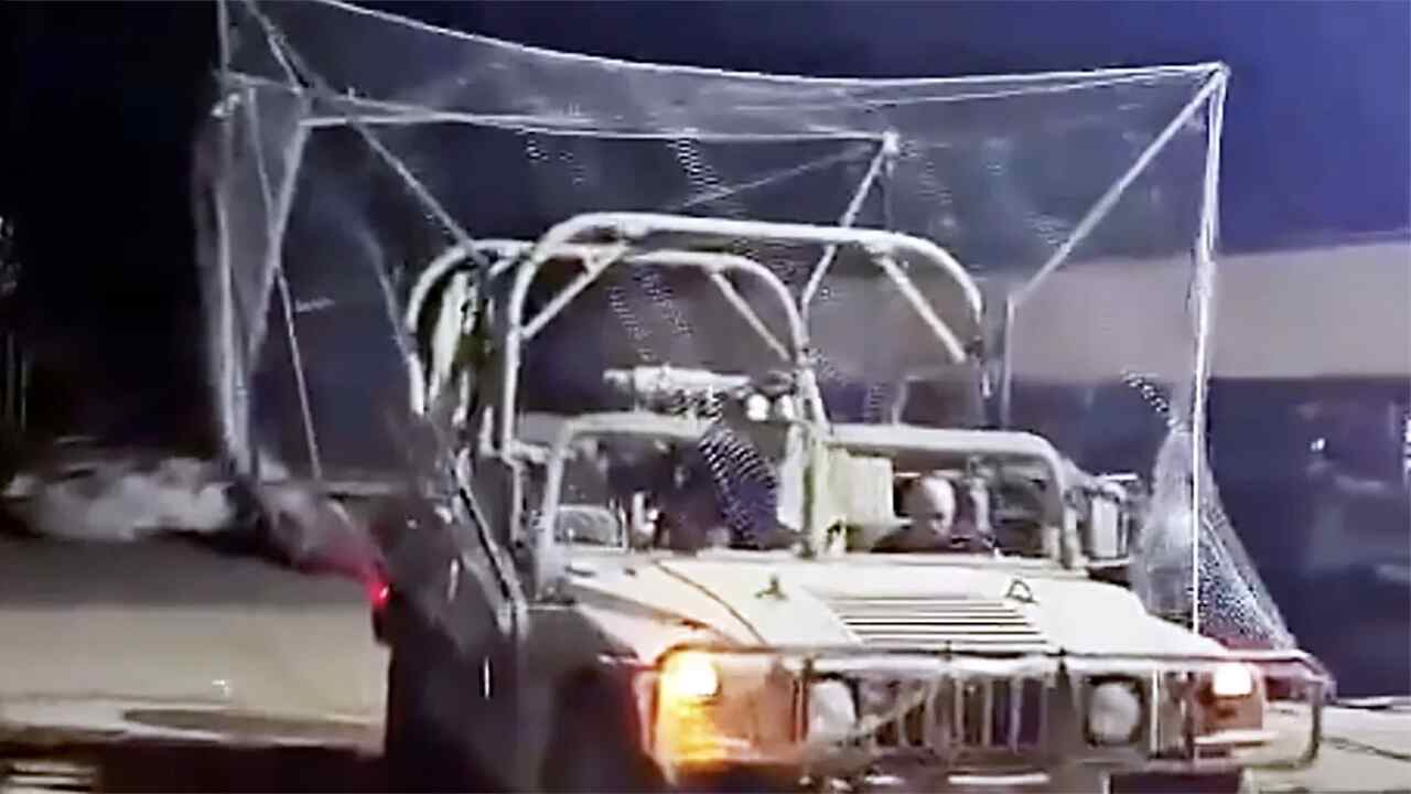 Israel uses nets to protect military vehicles from Hezbollah drone attacks