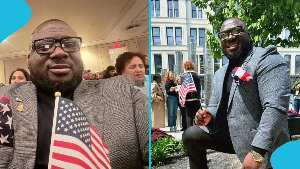 Ghanaian content creator becomes a US citizen, details his journey