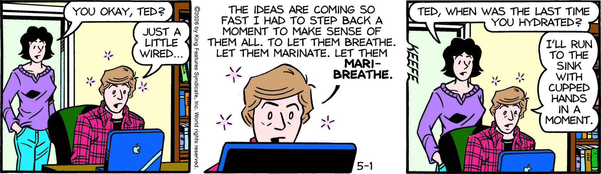Sally Forth by Francesco Marciuliano; drawn by Jim Keefe