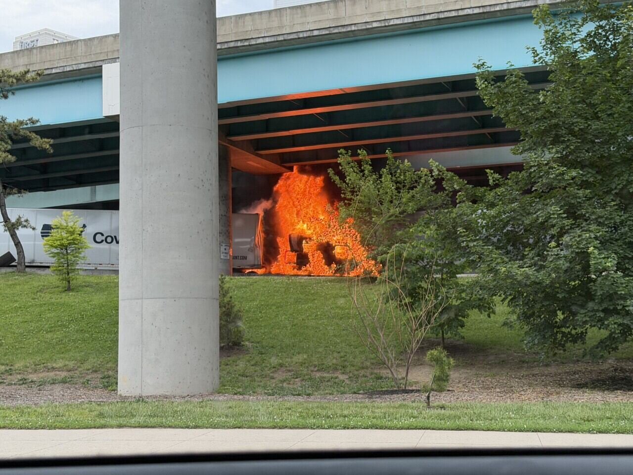 Man dead after semi crash, fire on Ohio interstate, fire officials say