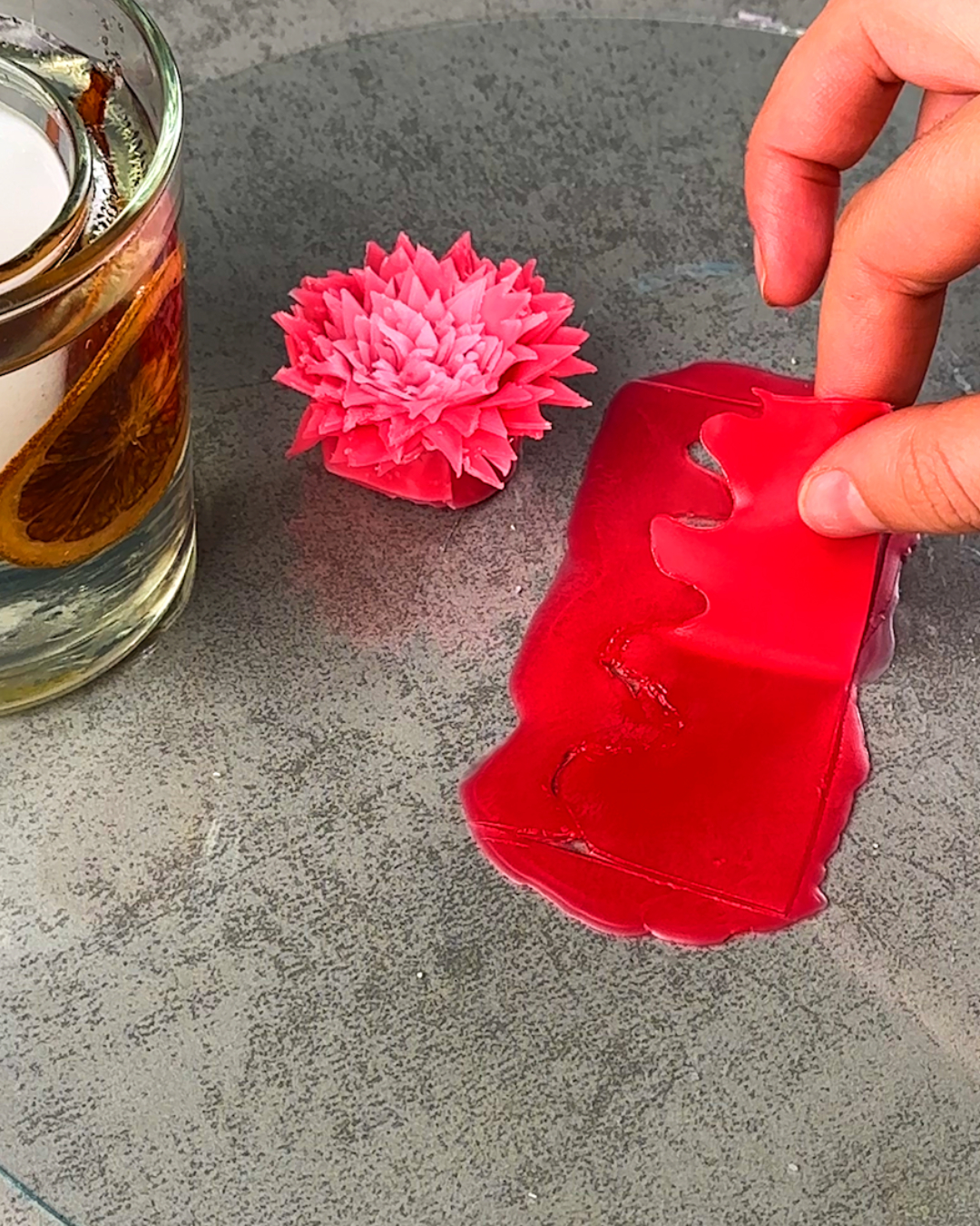 Projet de bougie en cire florale faite à la main🌸🕯️