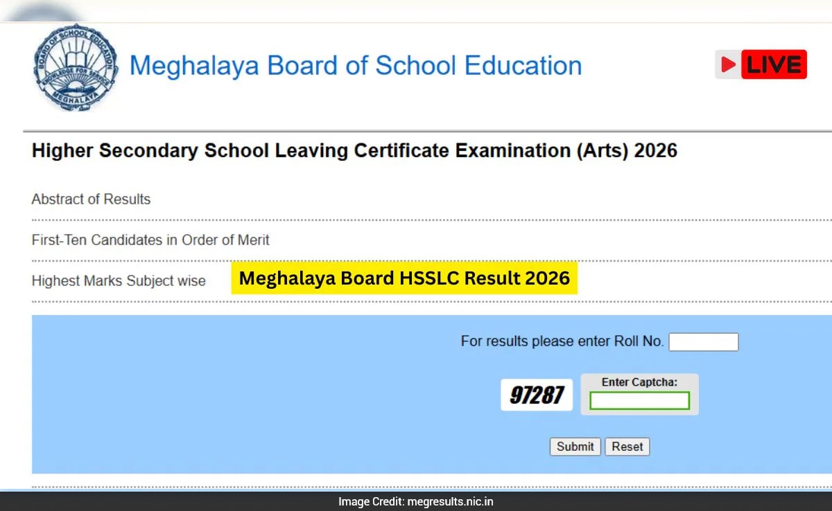 Meghalaya 12th result 2026 (OUT) live: MBOSE HSSLC marksheet released ...