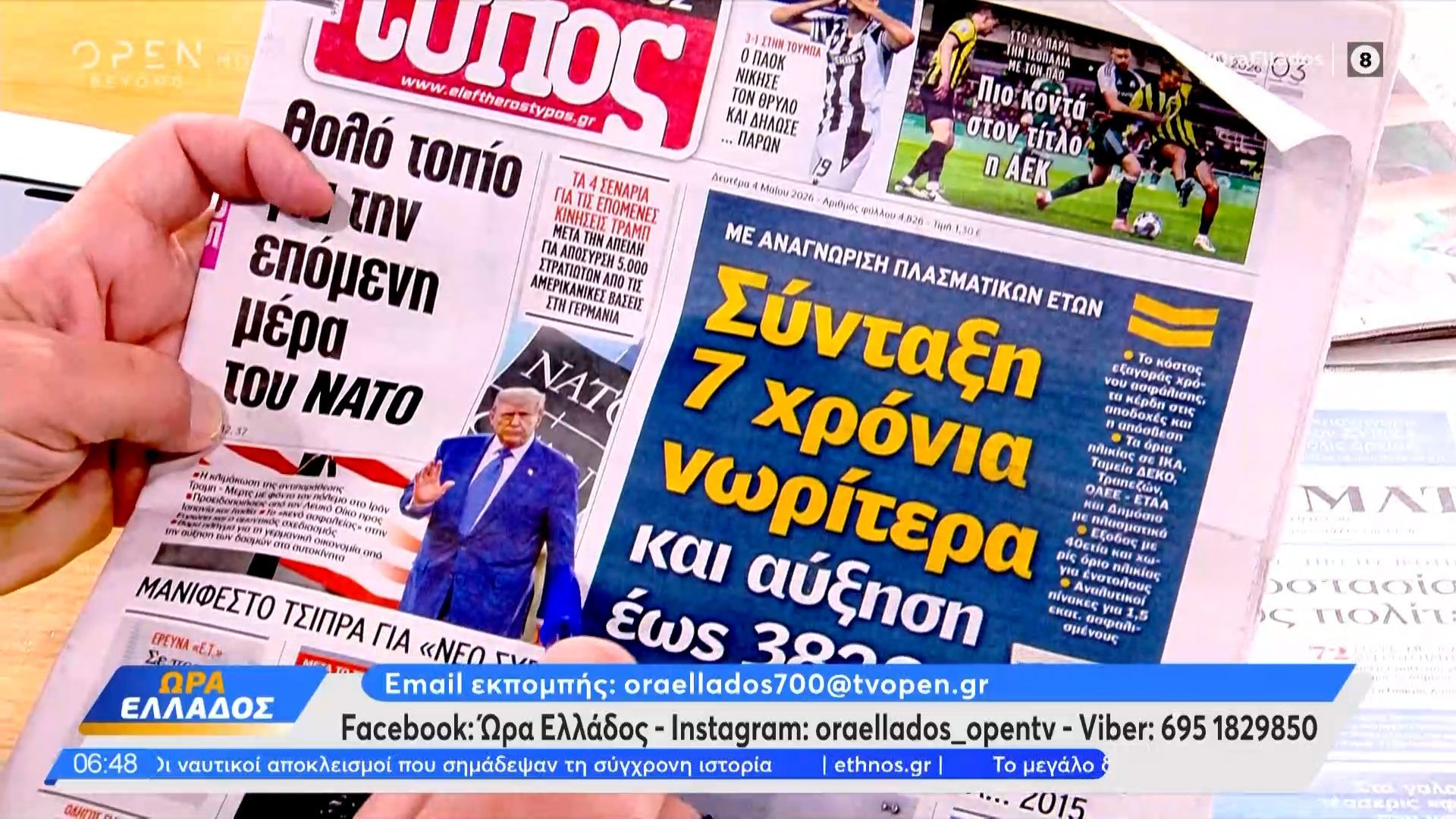 Εφημερίδες 04/05/26: Τα πρωτοσέλιδα