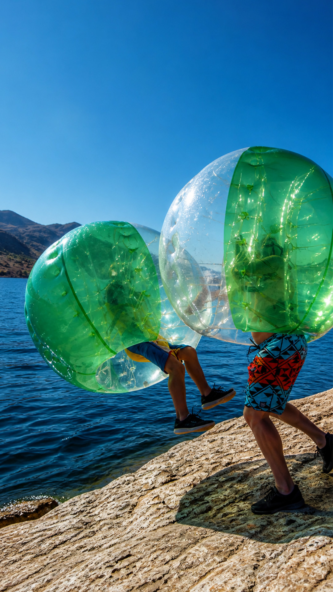 How this zorb activity is captured on camera