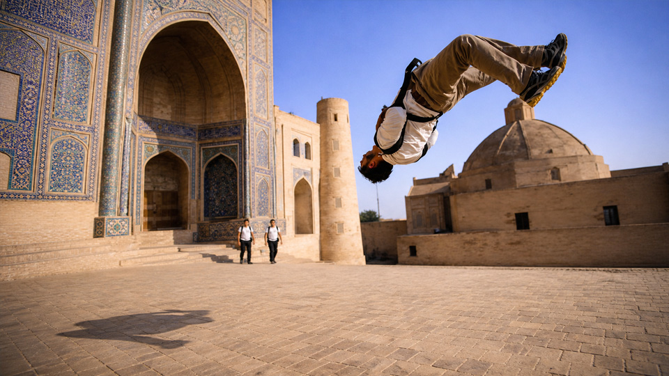 Real life parkour recreates Aladdin city movement