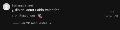 Funan a hijo del actor Pablo Valentín de “Vecinos” en redes sociales ...