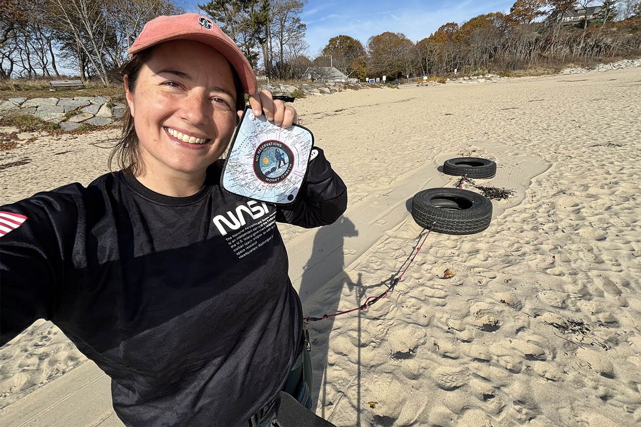 Woman spent 6 hours a day dragging tires to train for solo ski trip. 3 ...