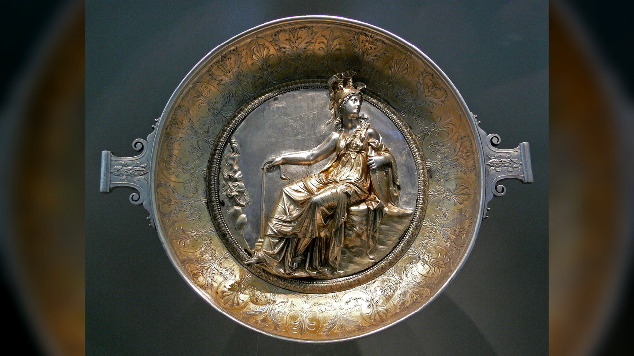 Athena bowl: A silver and gold vessel of the goddess, buried in a ...