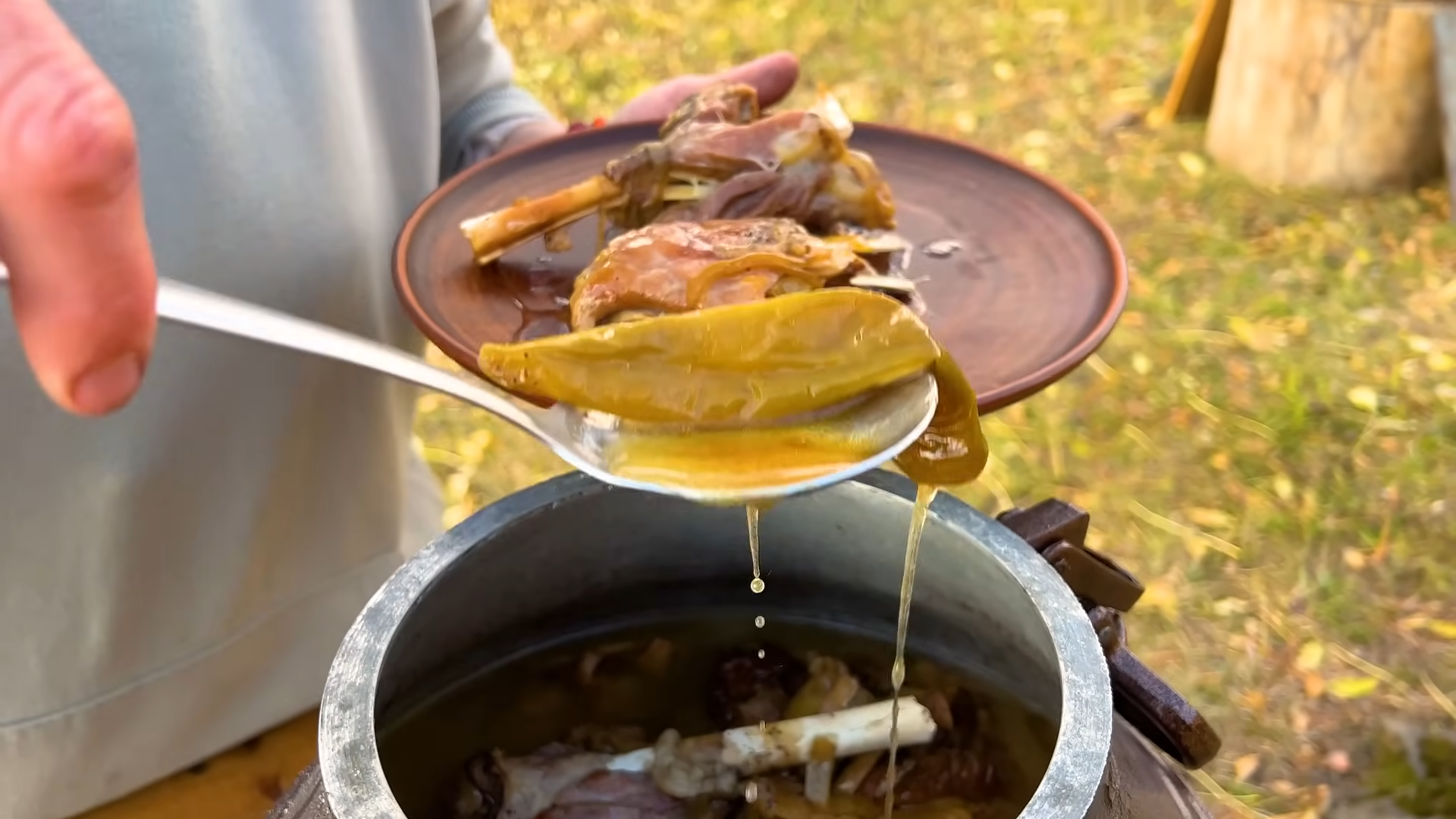 Preparing lamb from start to finish in a traditional kazan