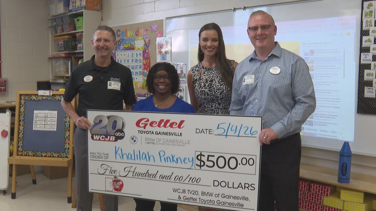 Pre-K teacher in Gainesville awarded $500