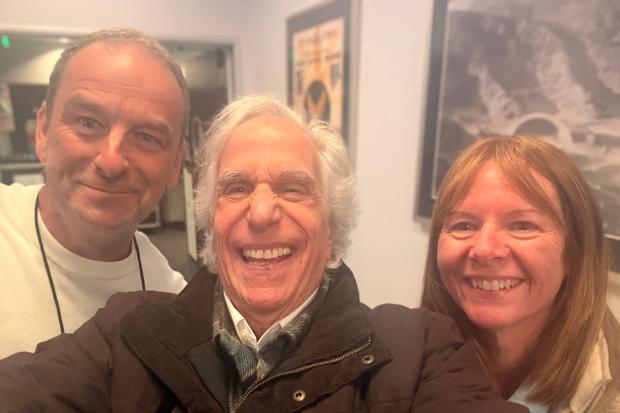 Happy Days legend Henry Winkler poses with Lewis Capaldi's parents as ...