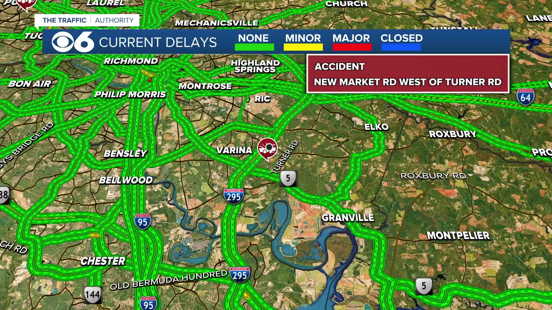 Multi-vehicle crash reported on Route 5 in eastern Henrico County