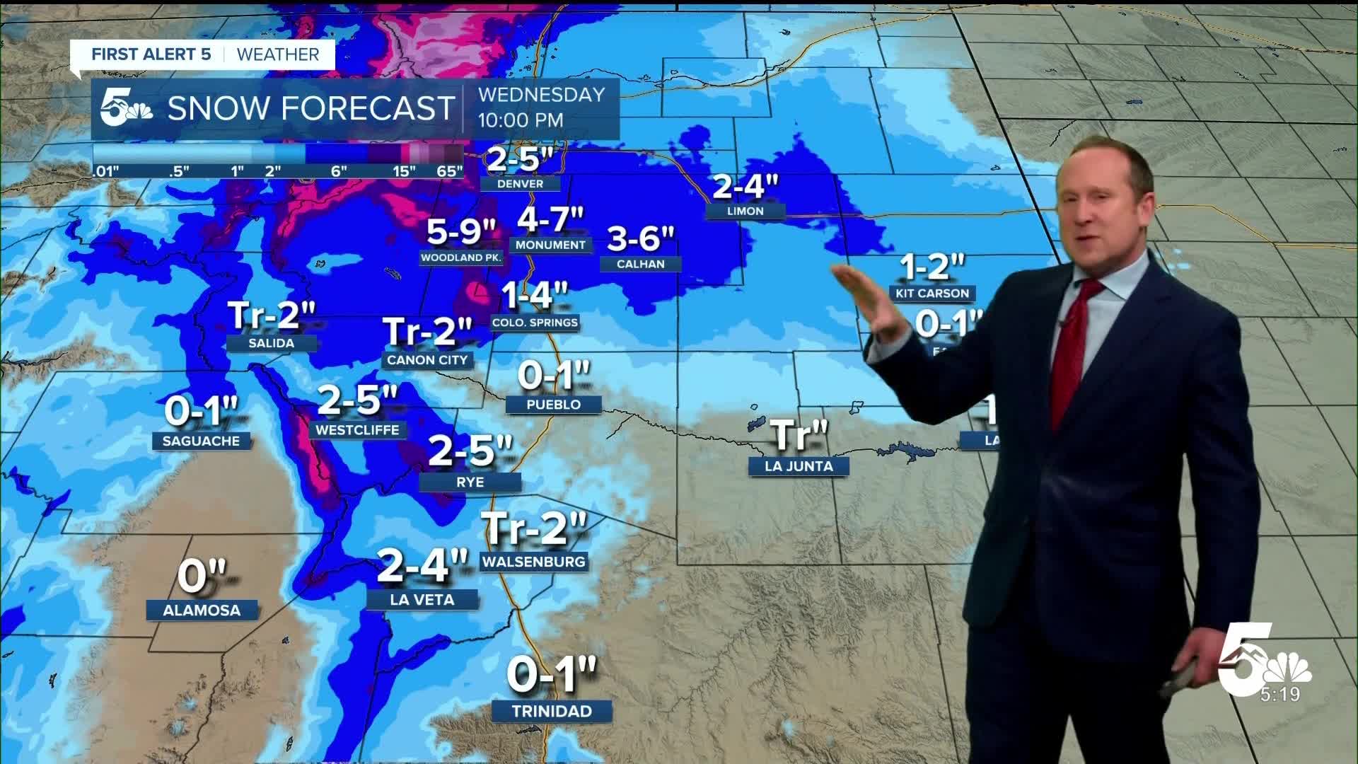 Spotty showers Monday, with a bigger mid-week moisture surge on the way