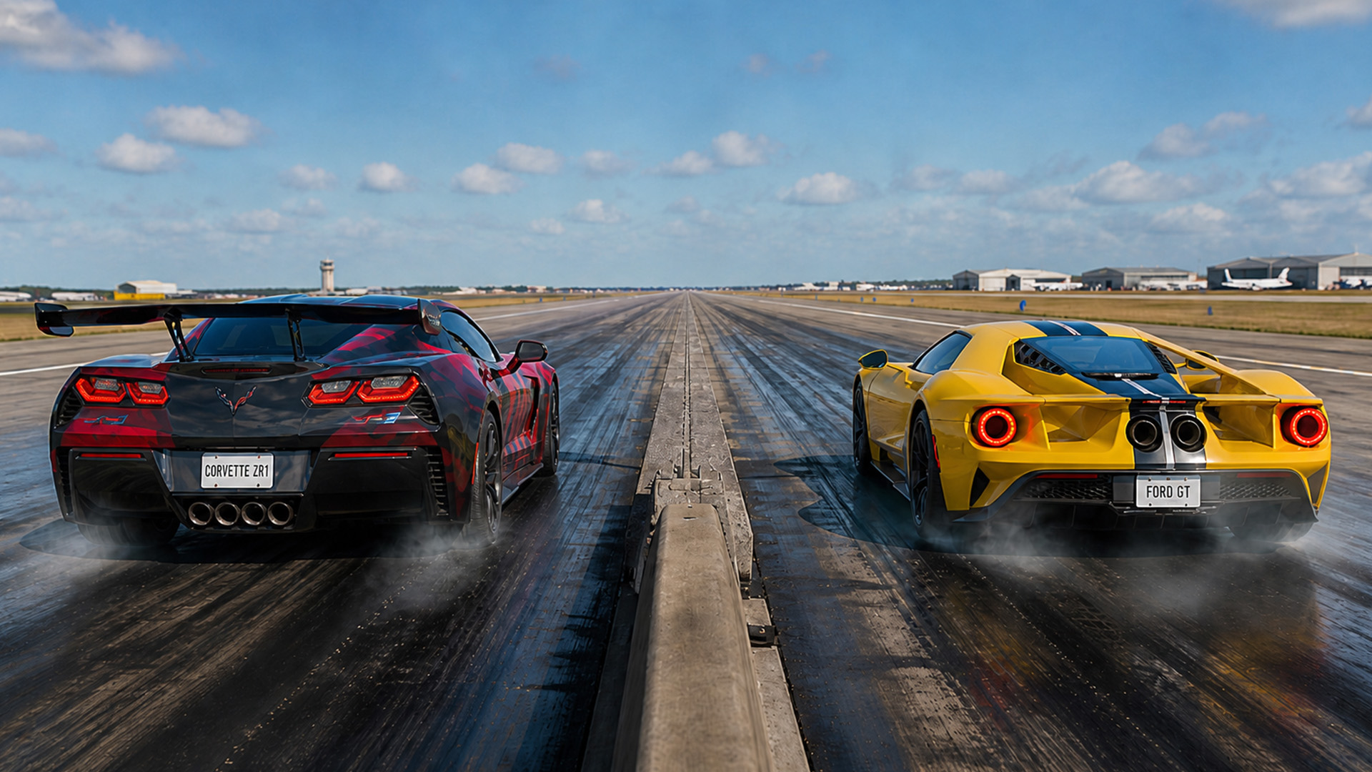 755HP Corvette ZR1 faces Ford GT drag race