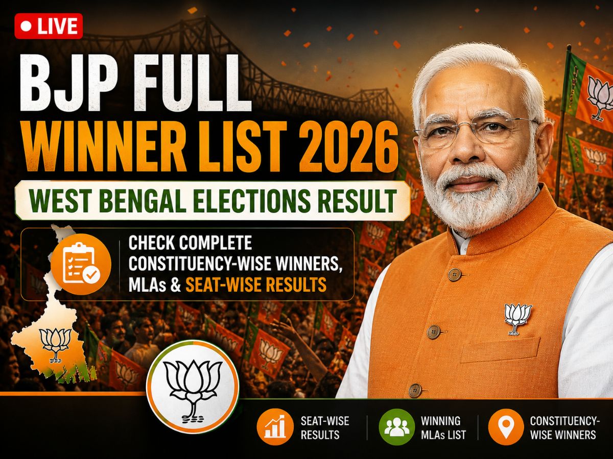 BJP full winner list 2026 West Bengal elections result (updating ...