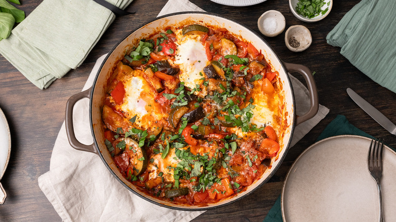 Breakfast ratatouille shakshuka recipe