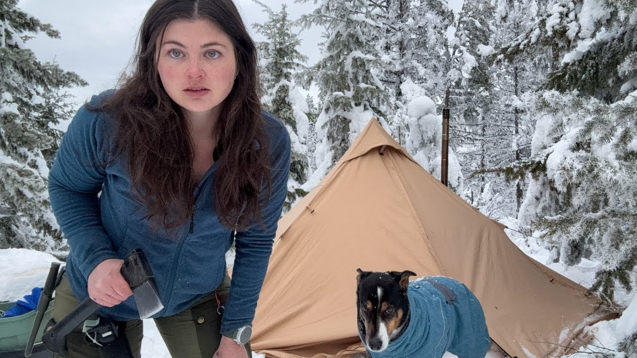 She stayed alone in the snow while the storm got stronger