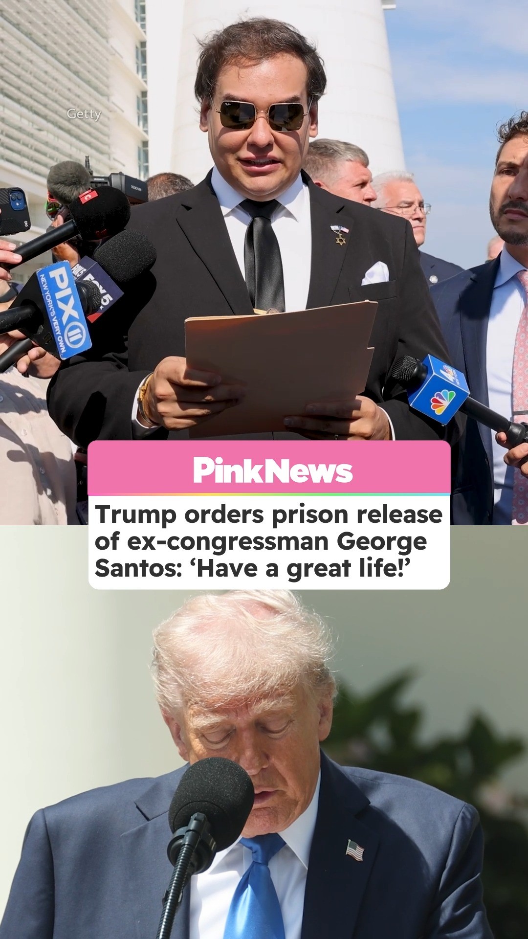Trump commutes George Santos' fraud sentence, freeing ex-congressman ...