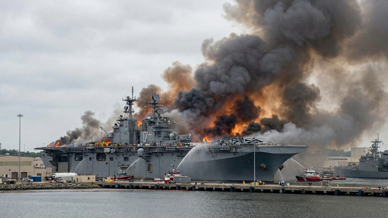 Why a US Navy ship fire burned for days without being stopped