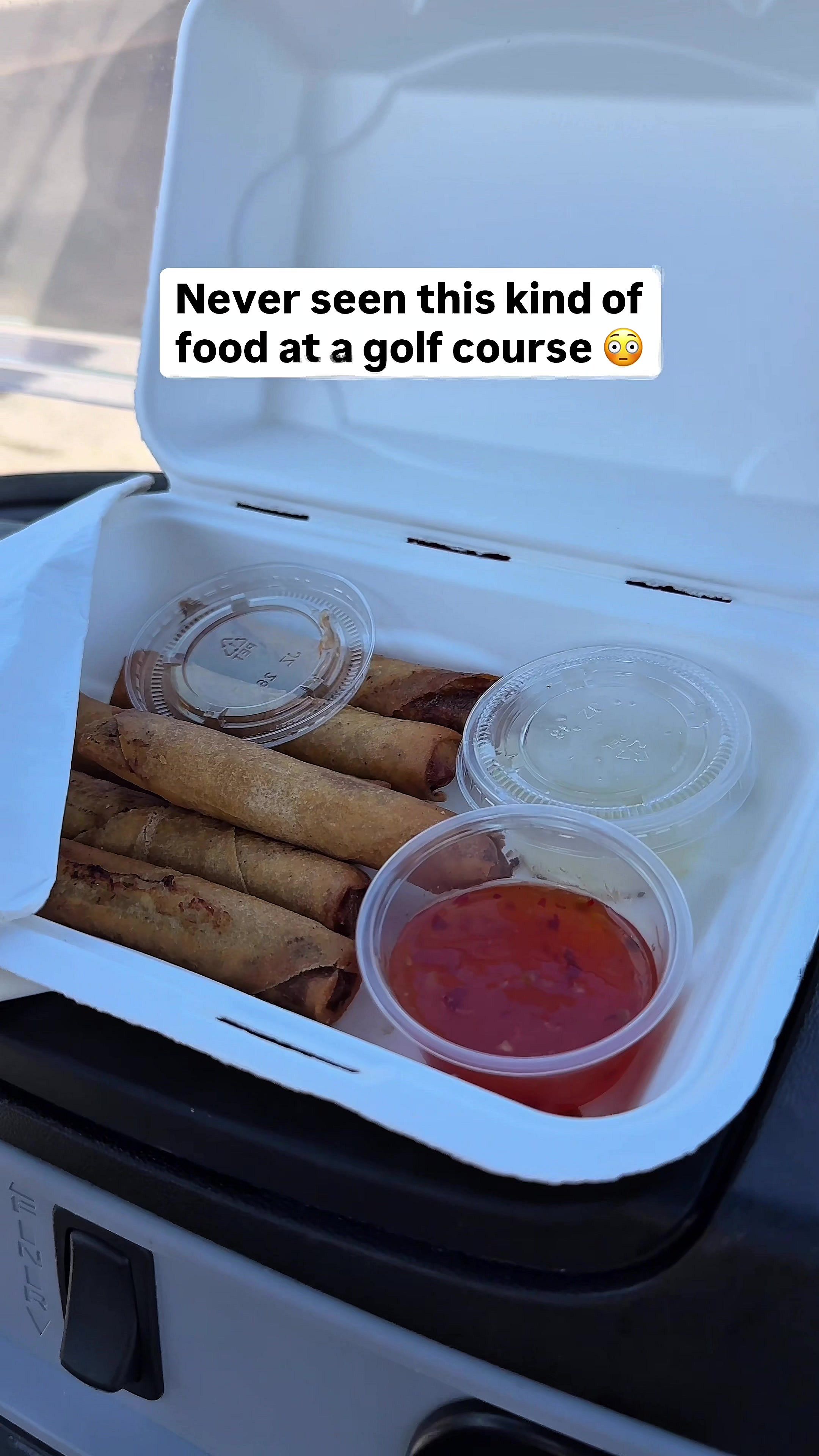 They're selling lumpia on the golf course?