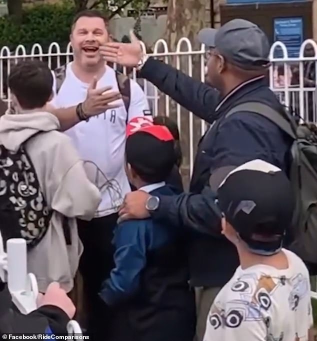Moment 'queue jumping' row erupts at Chessington as families wait for ...
