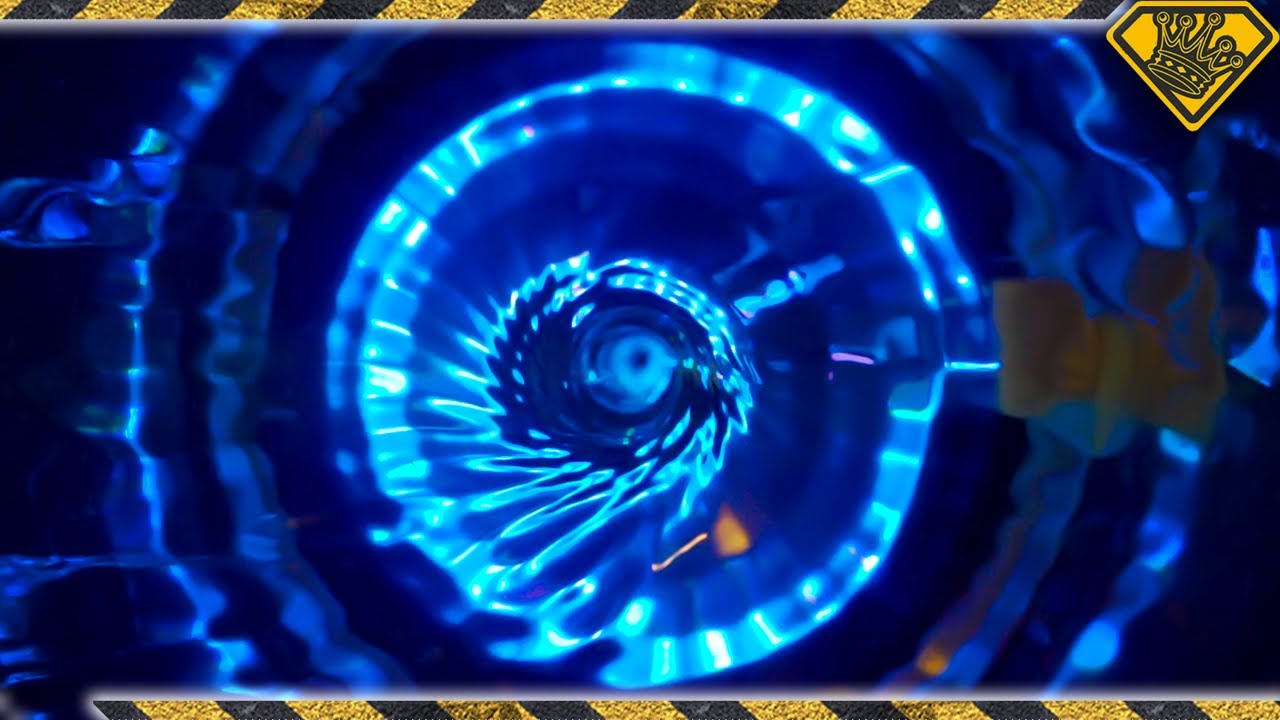 How to construct a giant flaming vortex fountain for display
