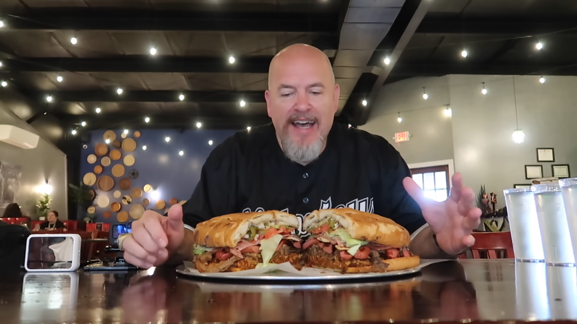 Old guy orders biggest sandwich – it gets out of control