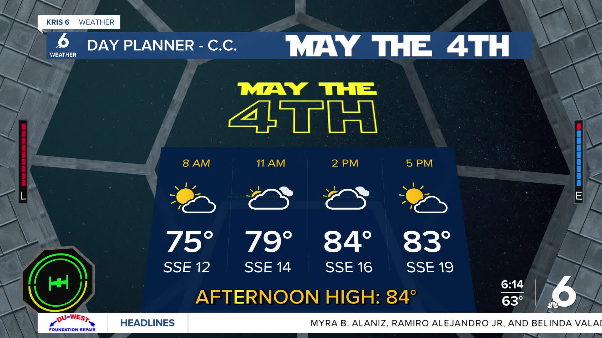 A mild Monday in store for the area, with our next cold front in view ...