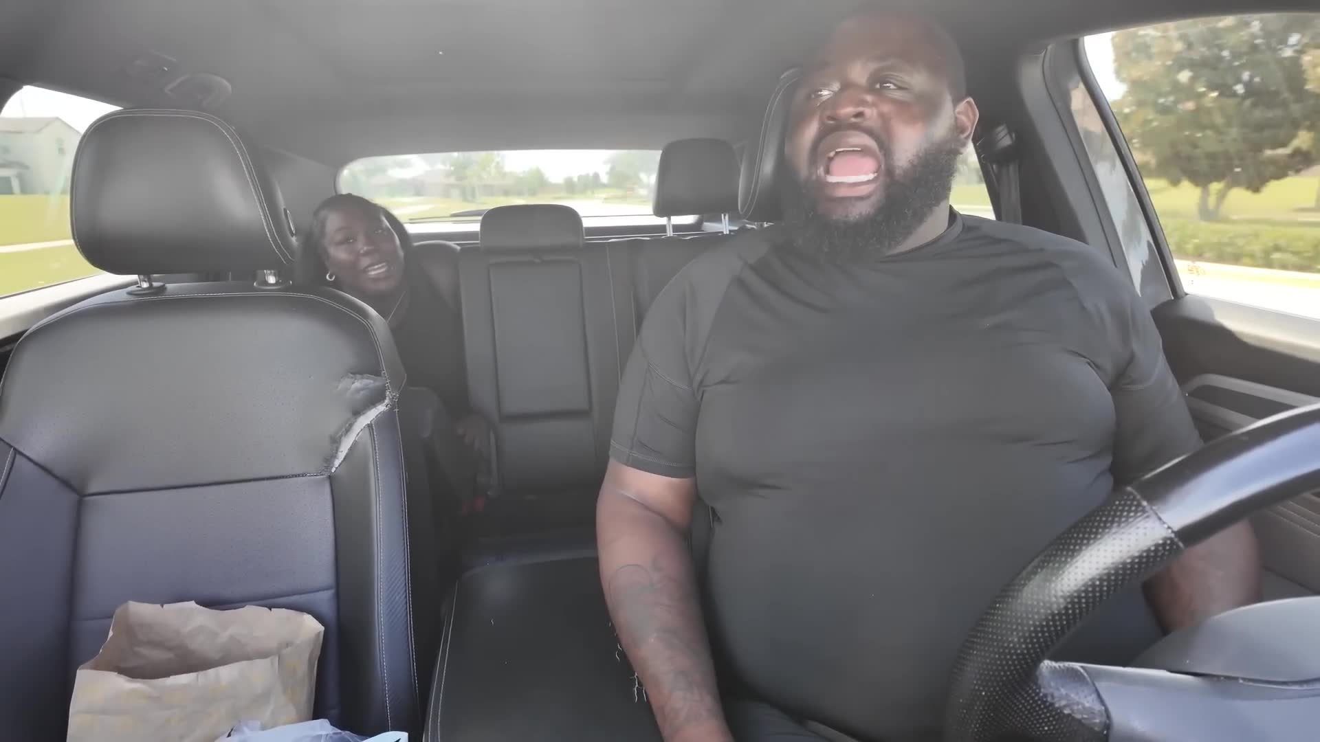 Sneaking into the trunk to steal my husband's food without him knowing