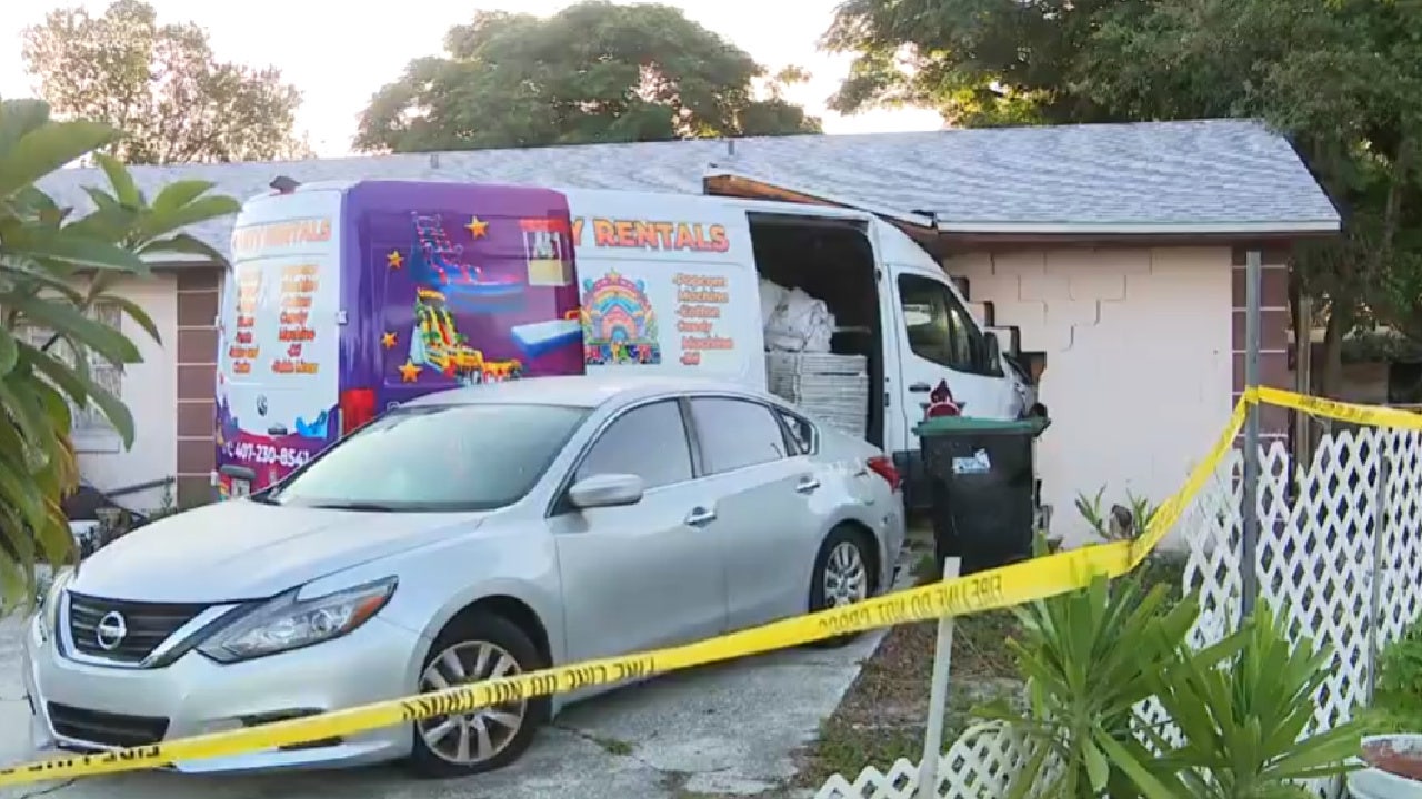 Van crashes into side of house in Orange County