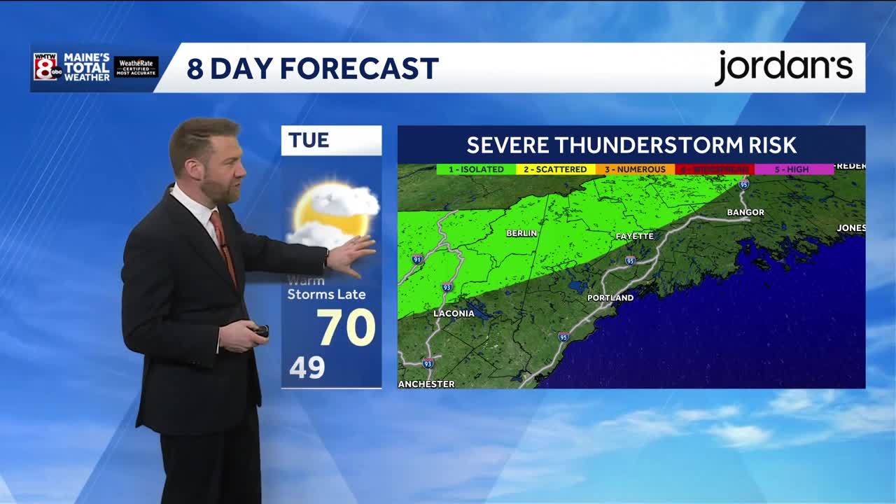 Warm with strong winds in Maine today with storms brewing Tuesday (5/4/26)
