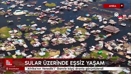 Afrika'nın Venedik'i Ganvie köyü dronla görüntülendi