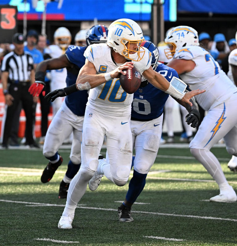 Chargers upgrade offensive line to help keep Justin Herbert upright
