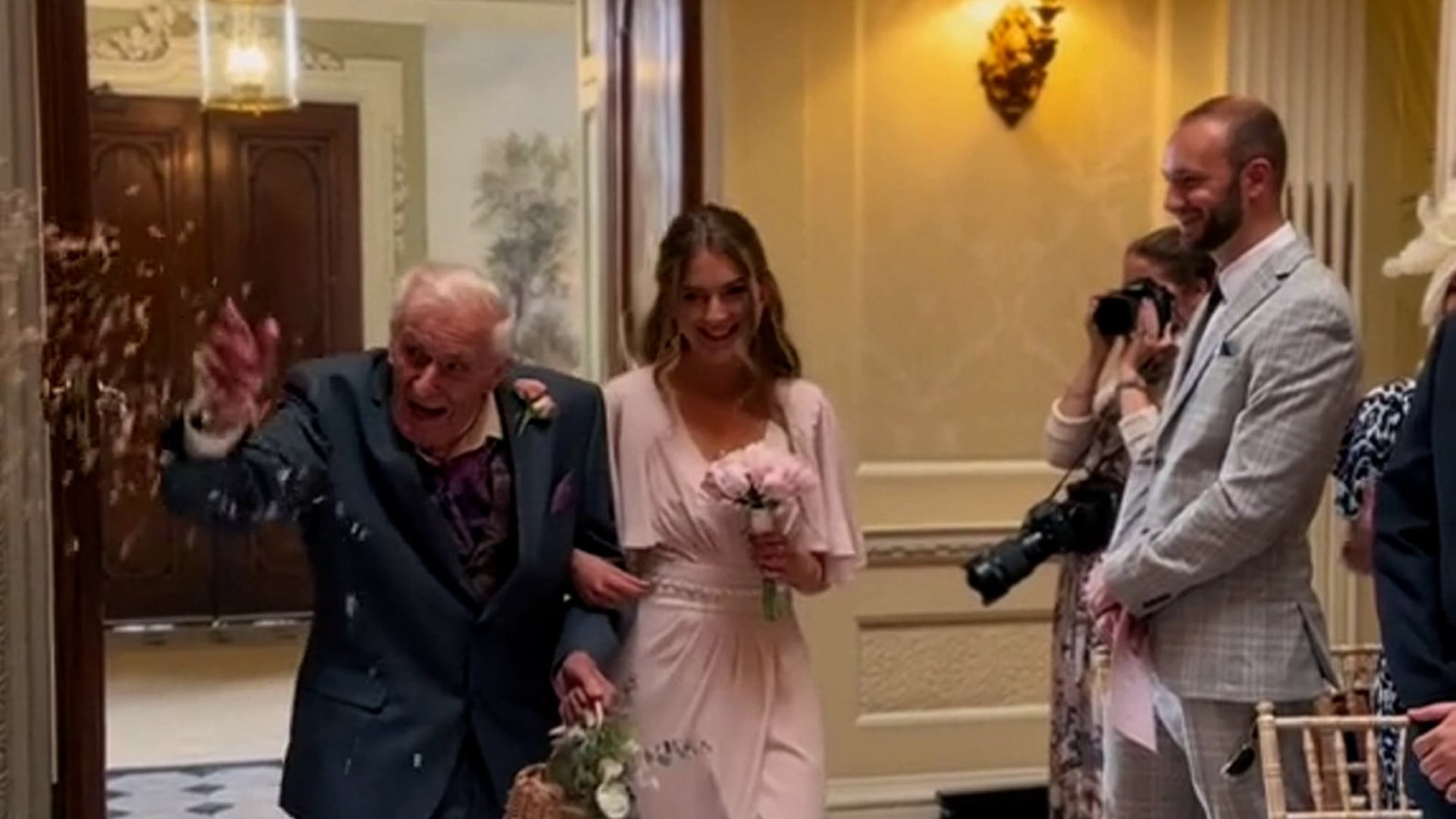 I had a flower grandad, 95, instead of a flower girl at my wedding