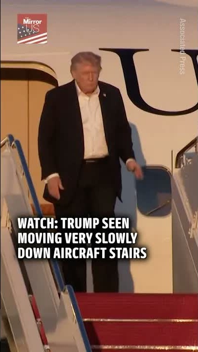 Trump appears tired after WH arrival