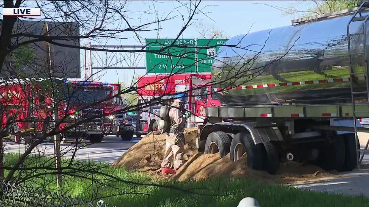 Edens Expressway ramp reopens to traffic after semi-truck leak