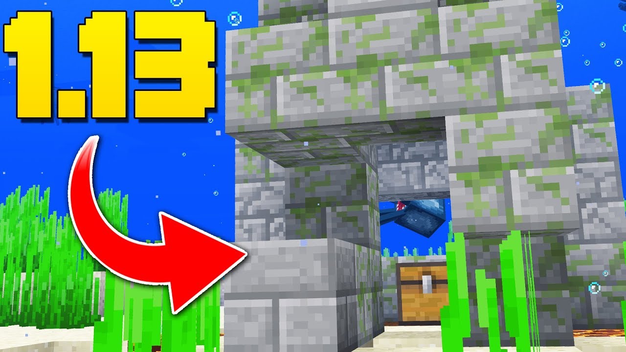 New underwater ruins, coral blocks, and items in Minecraft 1.13