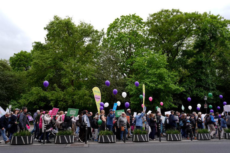Hundreds take part in anti-abortion rally in Dublin