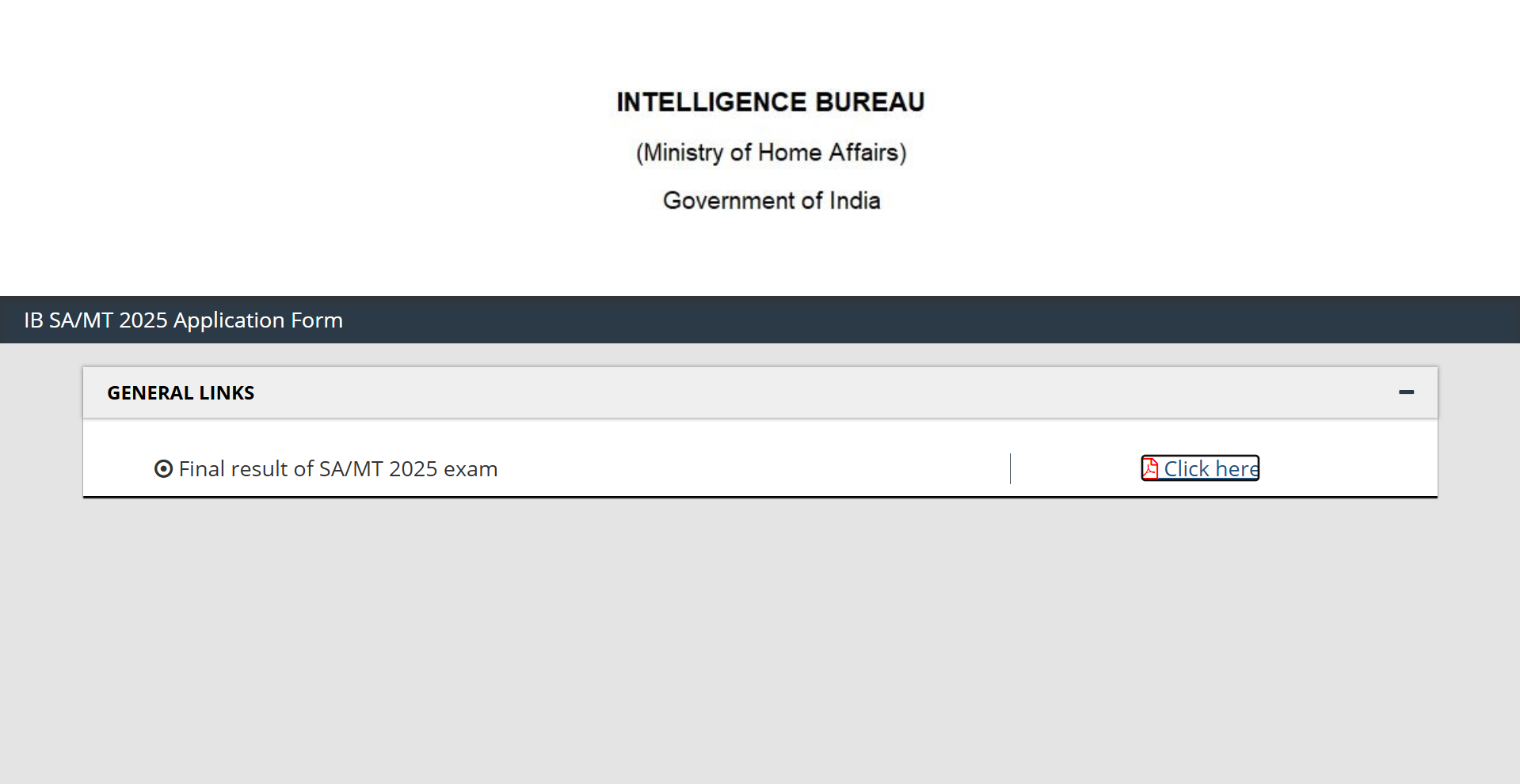 IB security assistant final result 2026 released at mha.gov.in: Direct ...
