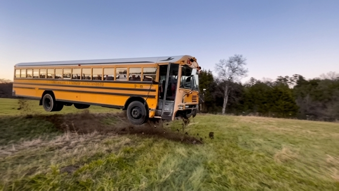 Watch what happens when a bus driver gets too excited