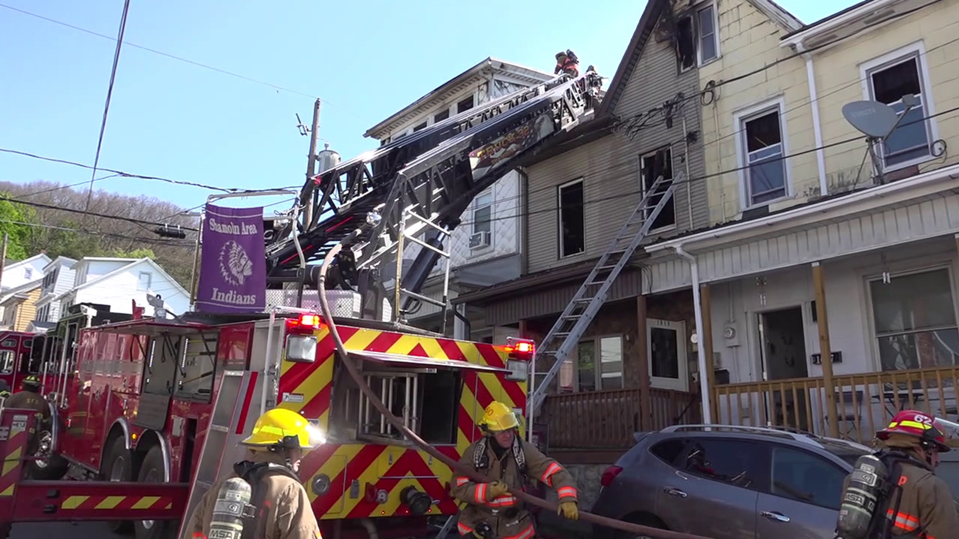 Several homes damaged, more than a dozen displaced after fire in Shamokin