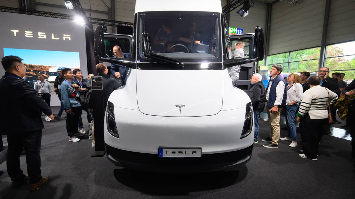 Elon Musk's Tesla shares plans for first semi trucks
