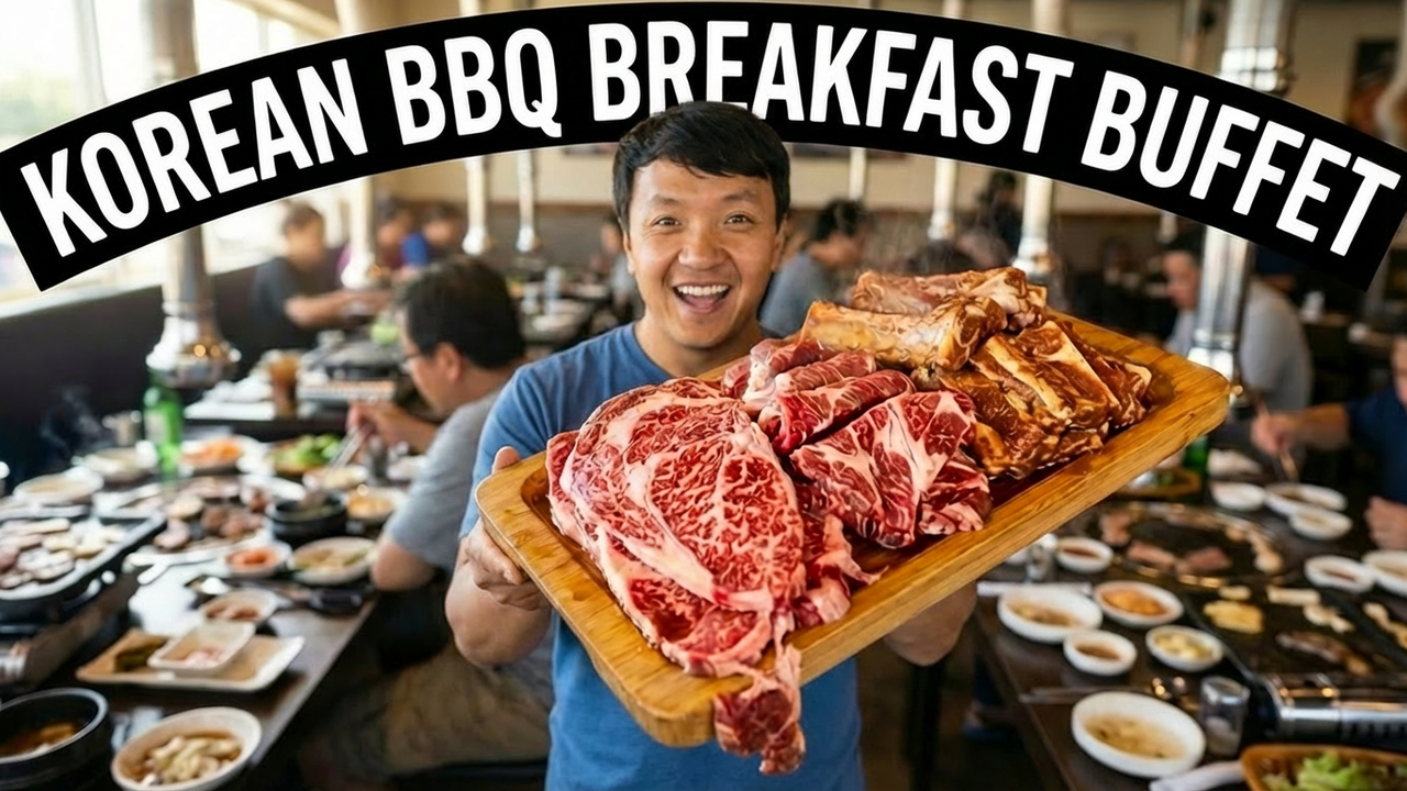 I ate all you can eat Korean BBQ for breakfast at a 24-hour buffet in ...