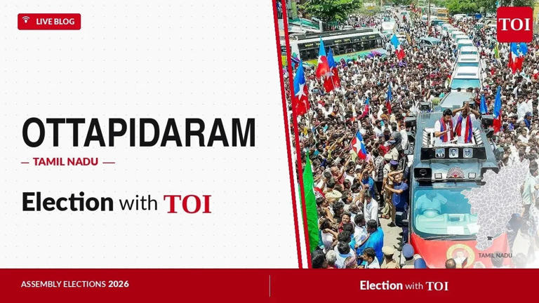 Ottapidaram election results 2026: TVK’s P Mathanraja wins by 29,083 votes