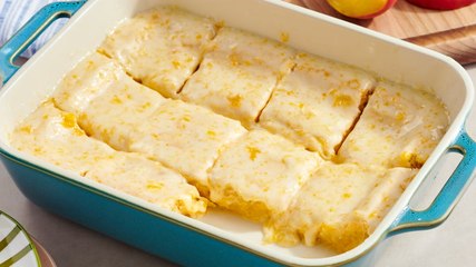 How to make peaches and cream brownies