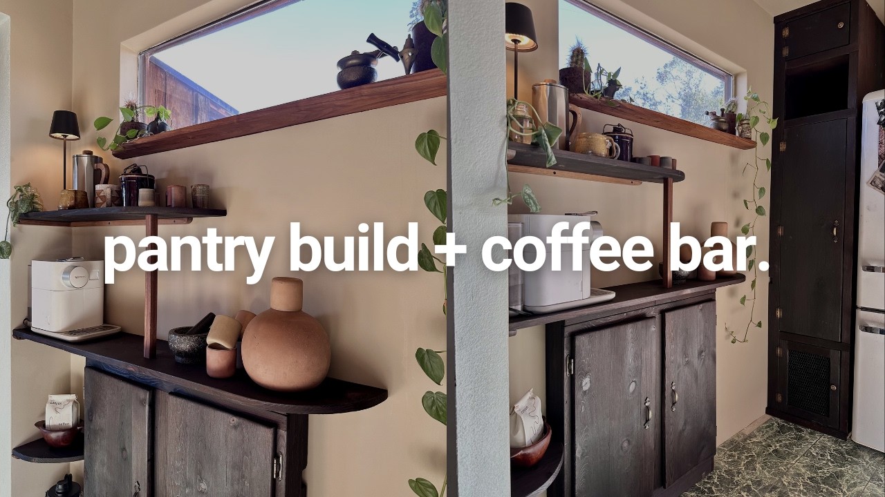 Building a small kitchen pantry and coffee bar DIY